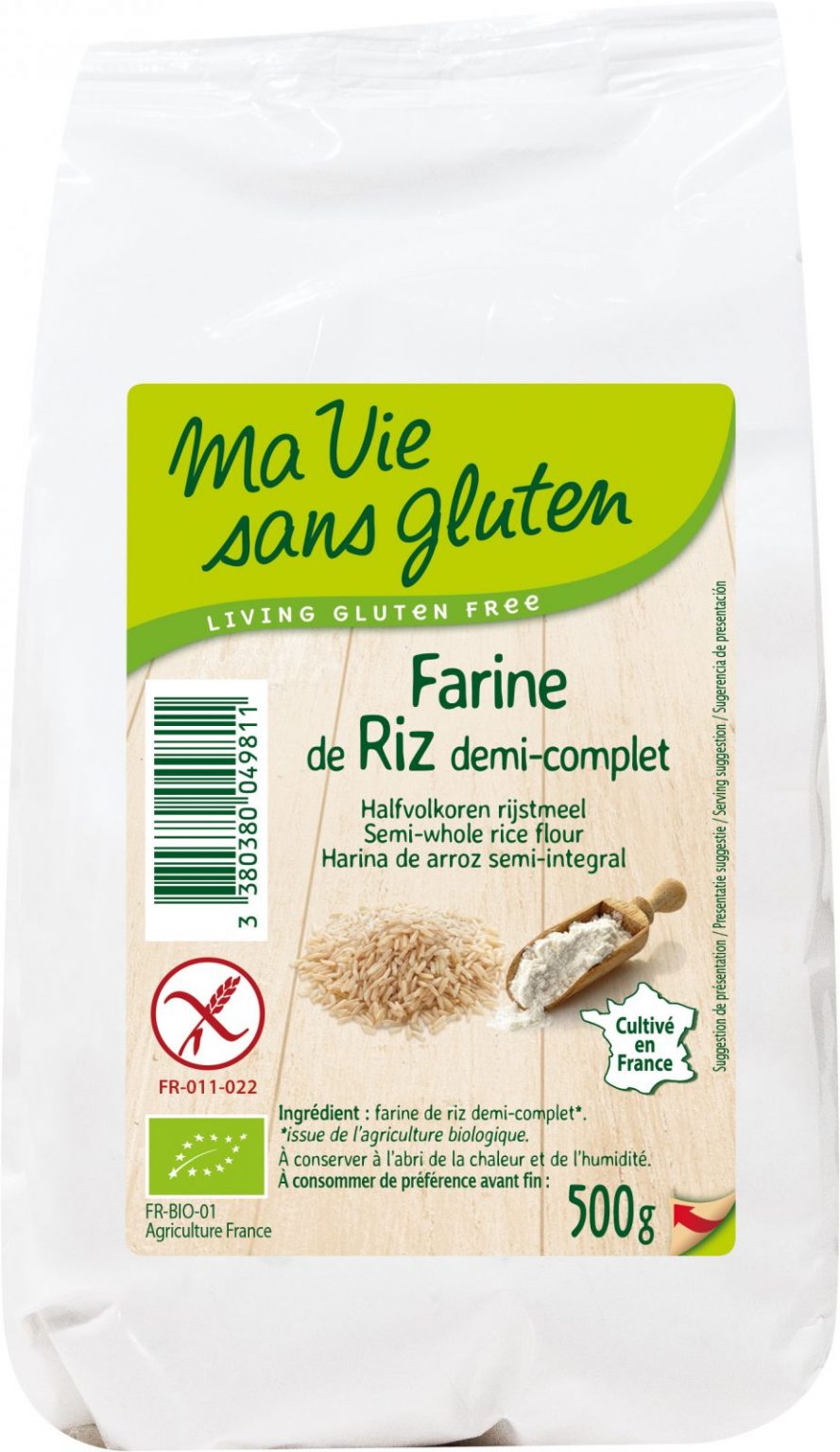 Ma Vie Sans Gluten Farines Farine De Riz Demi complet 500 G Ma ma-vie-sans-gluten-farines-farine-de-riz-demi-complet-500-g-ma
