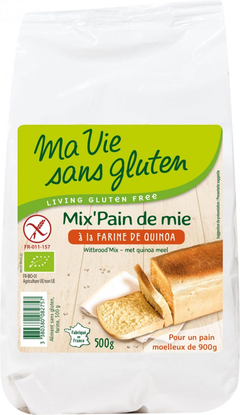 Mix’Pain de mie à la farine de Quinoa - Ma Vie Sans Gluten