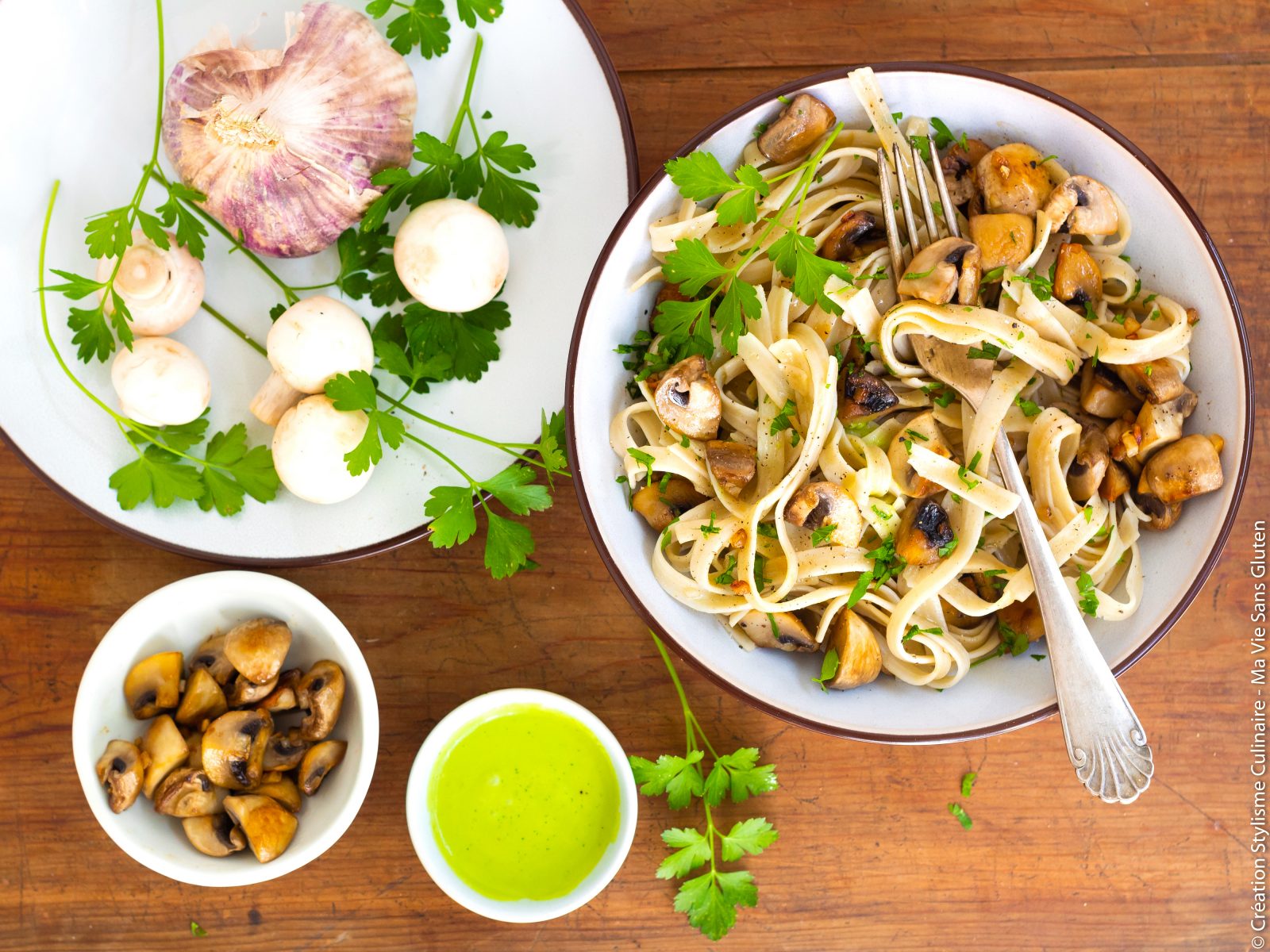 Tagliatelles sans gluten aux champignons - Ma Vie Sans Gluten Tagliatelles sans gluten aux champignons - Ma Vie Sans Gluten