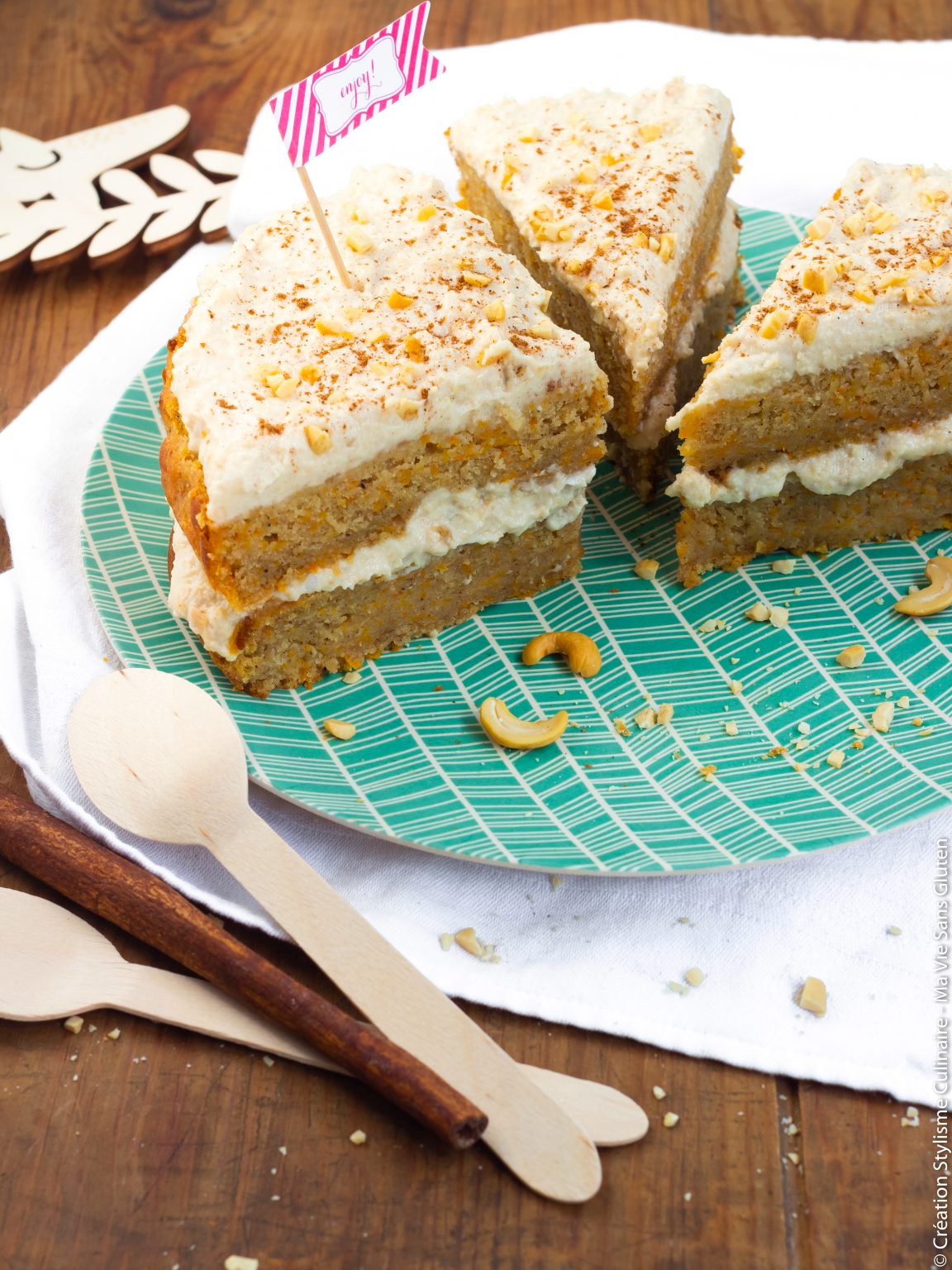 Carrot cake vegan sans gluten - Ma Vie Sans Gluten
